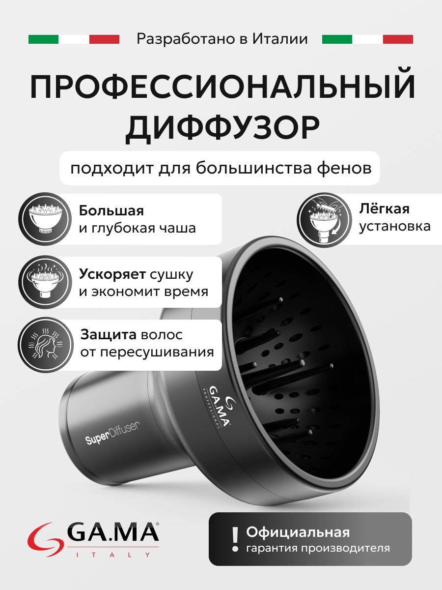 Универсальный диффузор GA.MA SUPER DIFFUSER насадка для фенов
