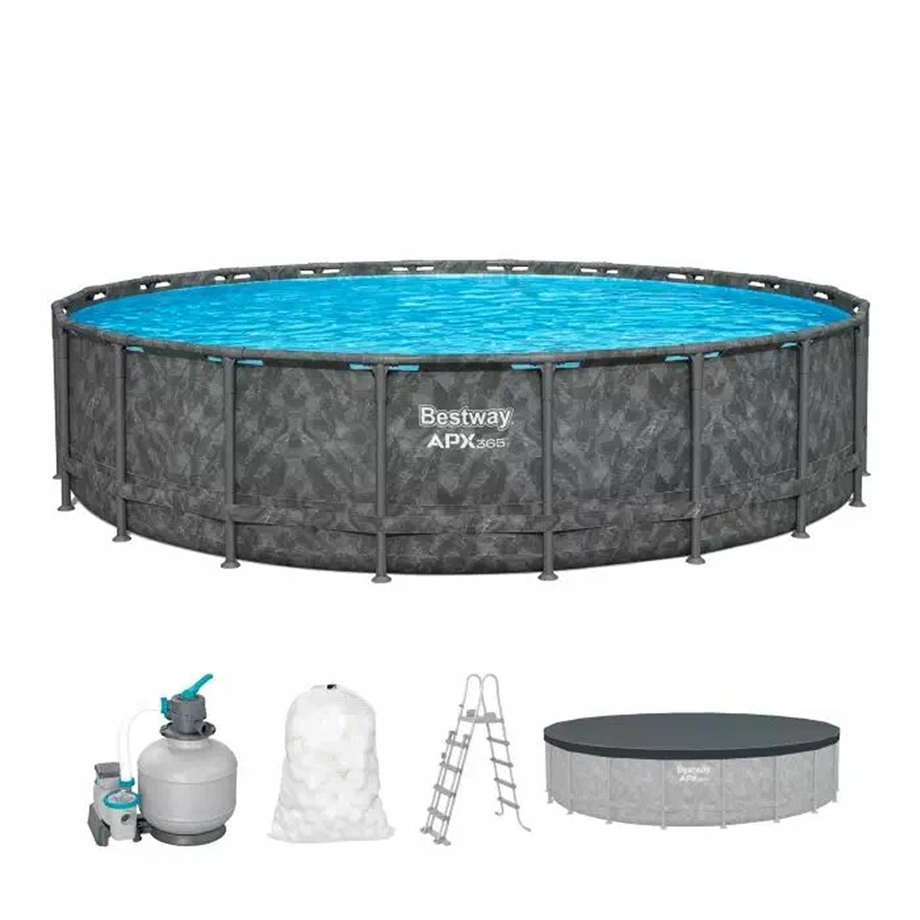 Каркасный бассейн 610х132см APX 365, Bestway 561KE, песочный фильтр