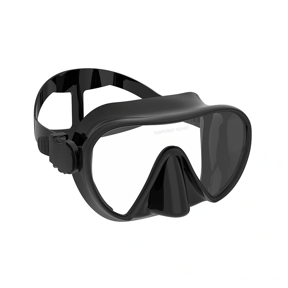 JoyMaySun маска для дайвинга M1018 силиконовая без оправы Черный, AllBlack