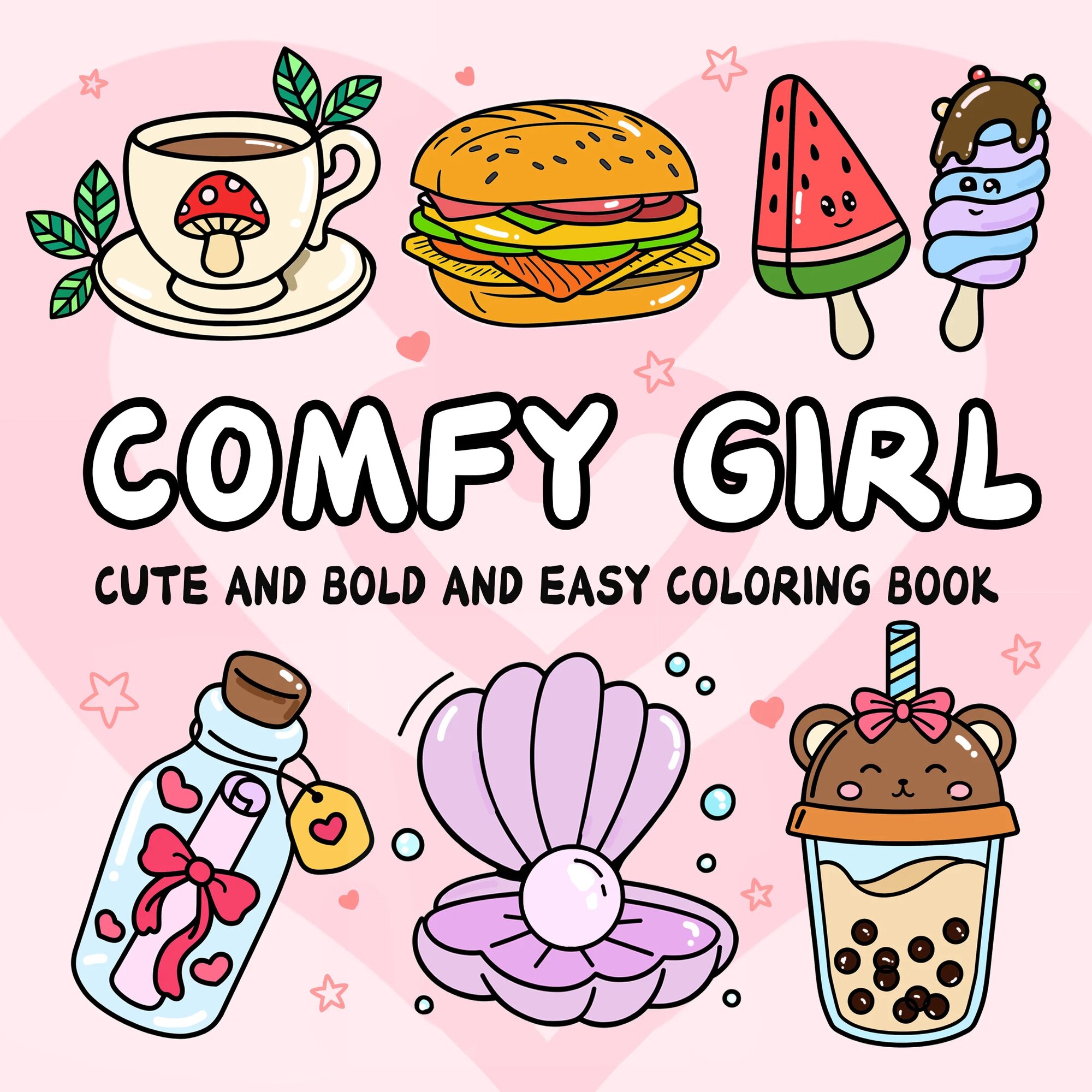 Раскраска COMFY GIRL Книга-раскраска для взрослых