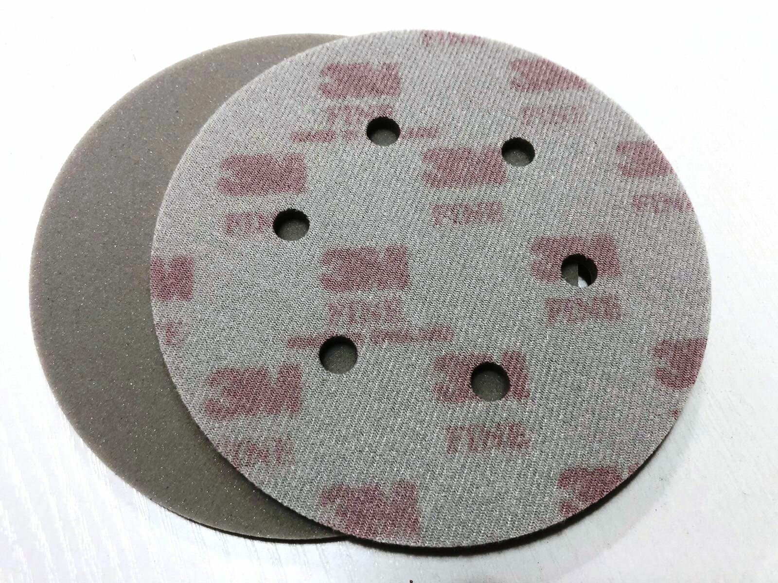 Абразивный круг 3M HOOKIT SoftDisc Fine Р320-400, LD600A, диаметр 150мм, 6 отверстий, 1 штука