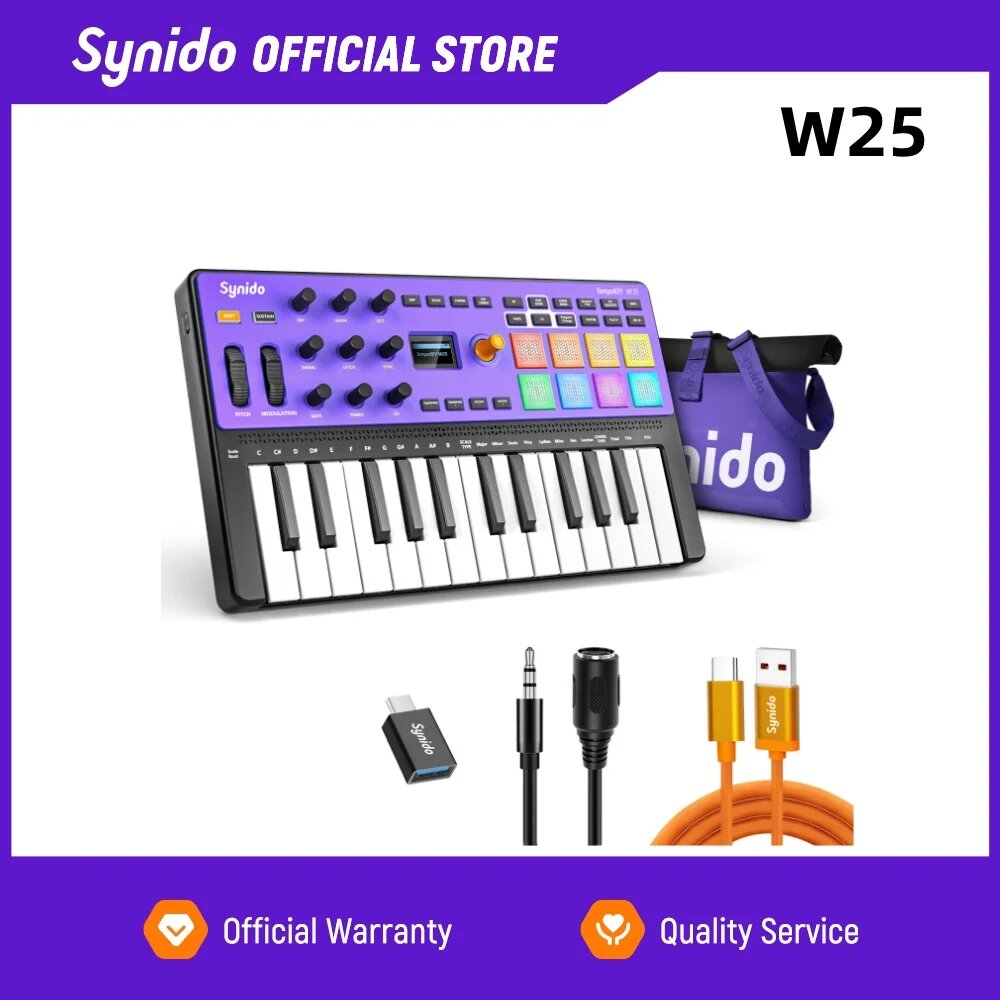 Беспроводная музыкальная клавиатура Synido TempoKEY W25