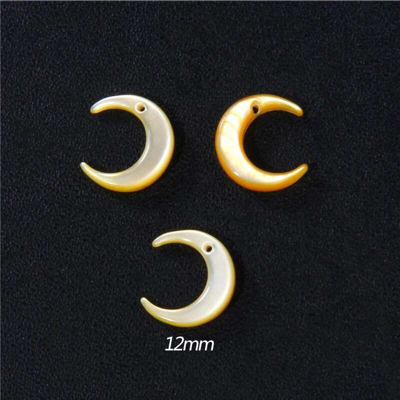 Перламутровые бусины-ракушки Vinswet 1PC, Moon 12MM