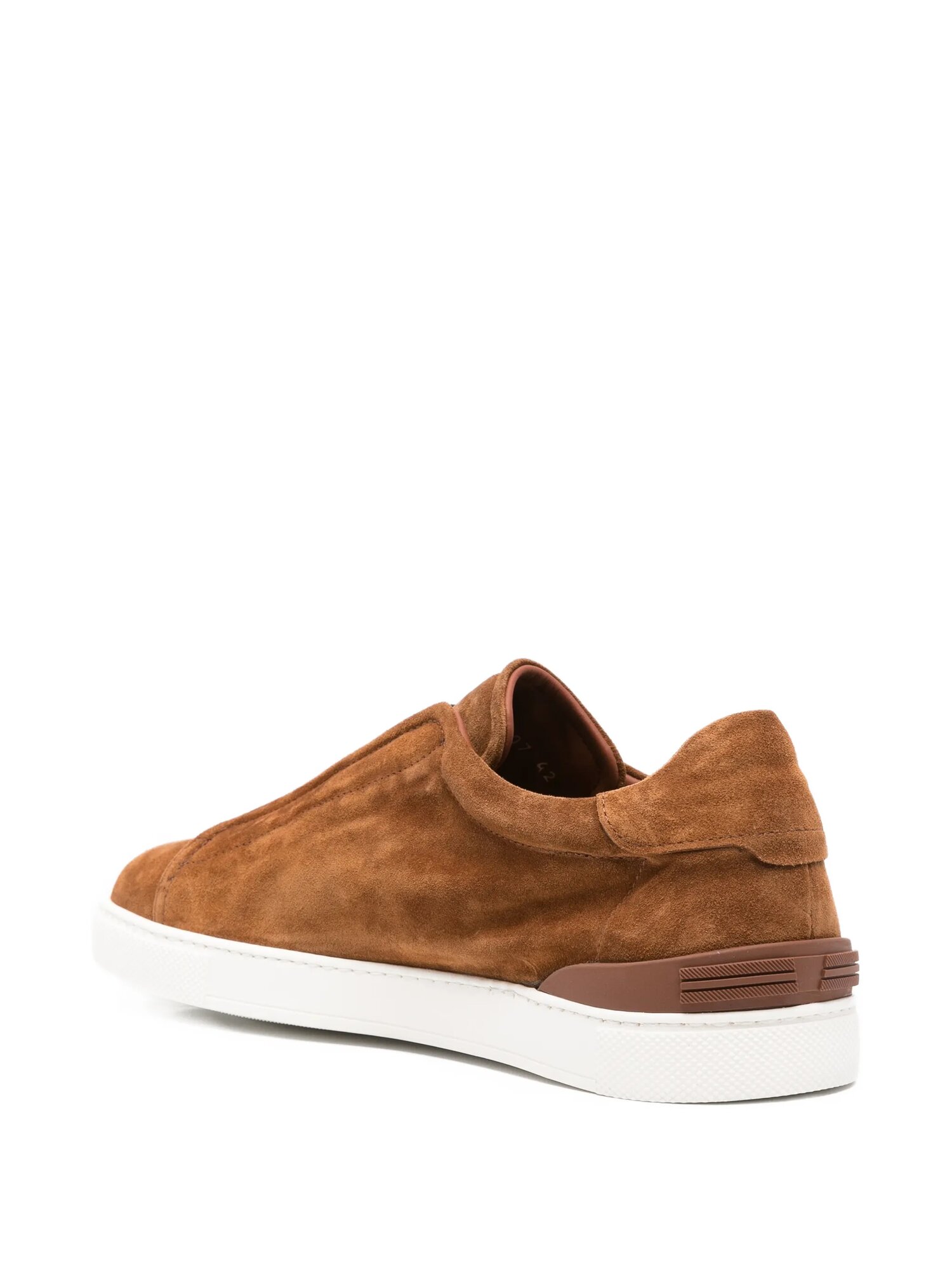 Кроссовки  Suede slip-on sneakers, размер 41, коричневый/серый/оранжевый — фото 1