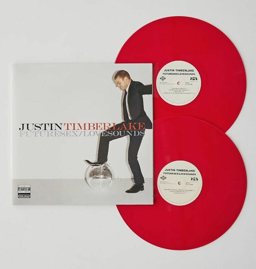 Justin Timberlake - FutureSex / LoveSounds (3000шт в мире Opaque Red USA Limited) Красная Виниловая Пластинка