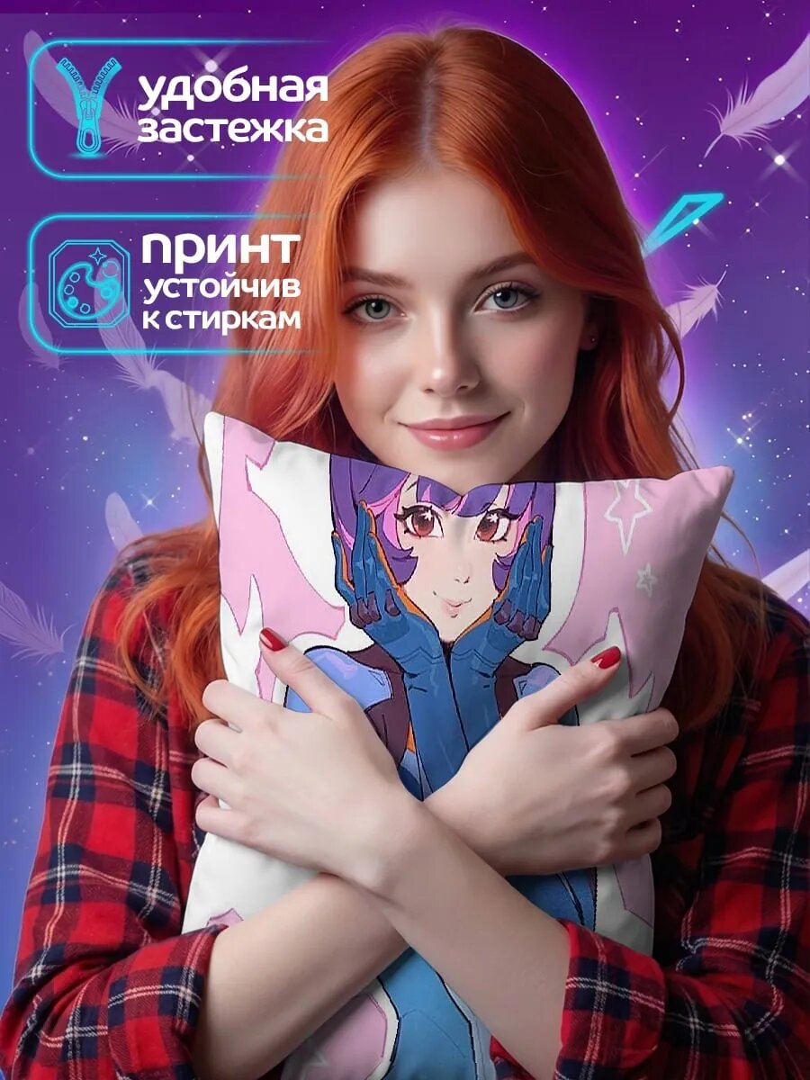 Подушка дакимакура девушка в синем — фото 1