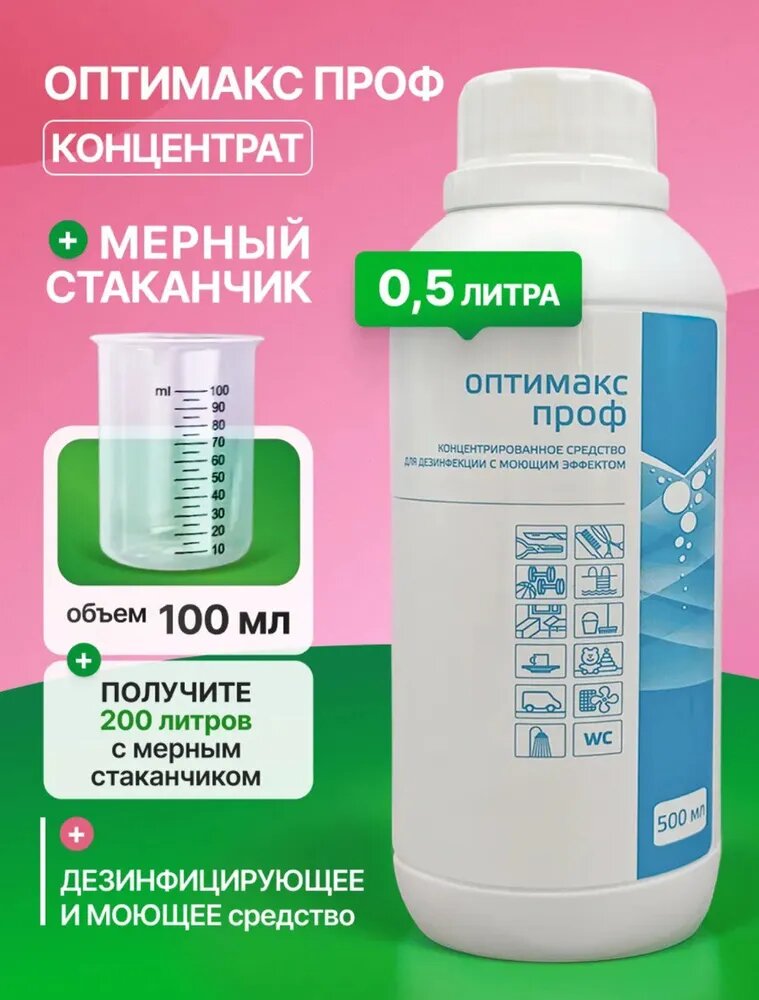 Набор оптимакс ПРОФ концентрат 0,5 л. + мерный стакан