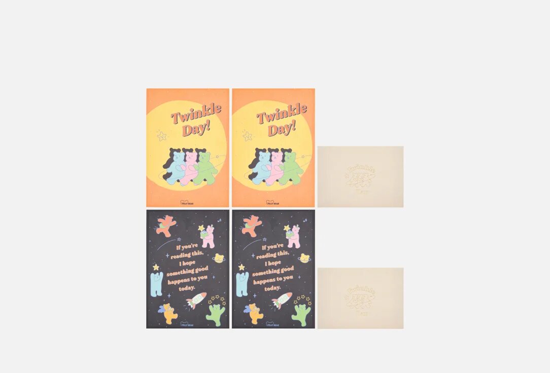 Dailylike Jelly bear 08 Twinkle day Конверт с бумагой для письма 2 шт