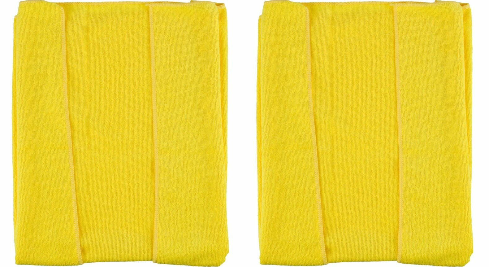 Тряпка для пола из микрофибры Универсальная, 220 г/м2, 50х80 см, желтая, 2 шт