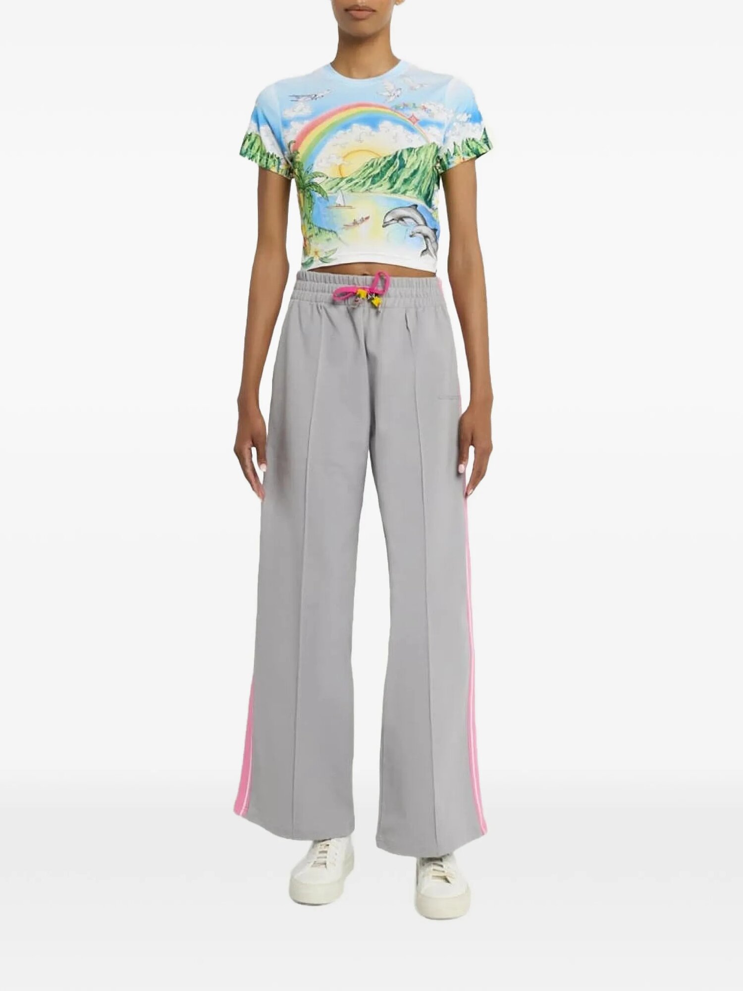 Футболка Casablanca Cropped T-shirt, размер 44 — фото 1