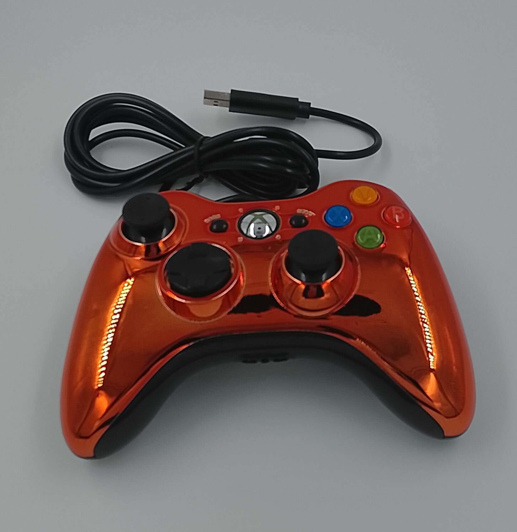 Геймпад проводной для Xbox 360 и PC,(Chrome Orange)