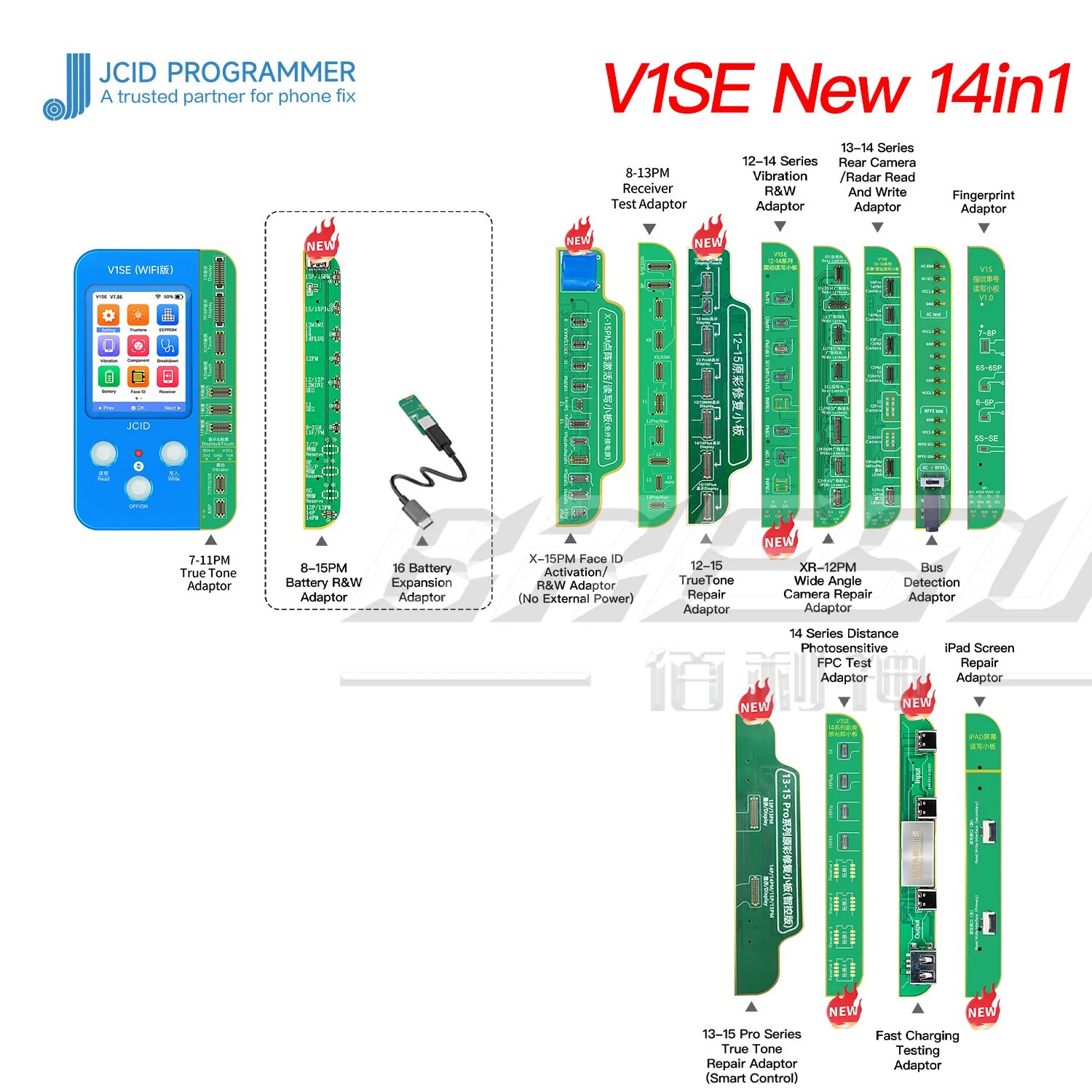 JC V1SE программатор iPhone 11-16, 14in1