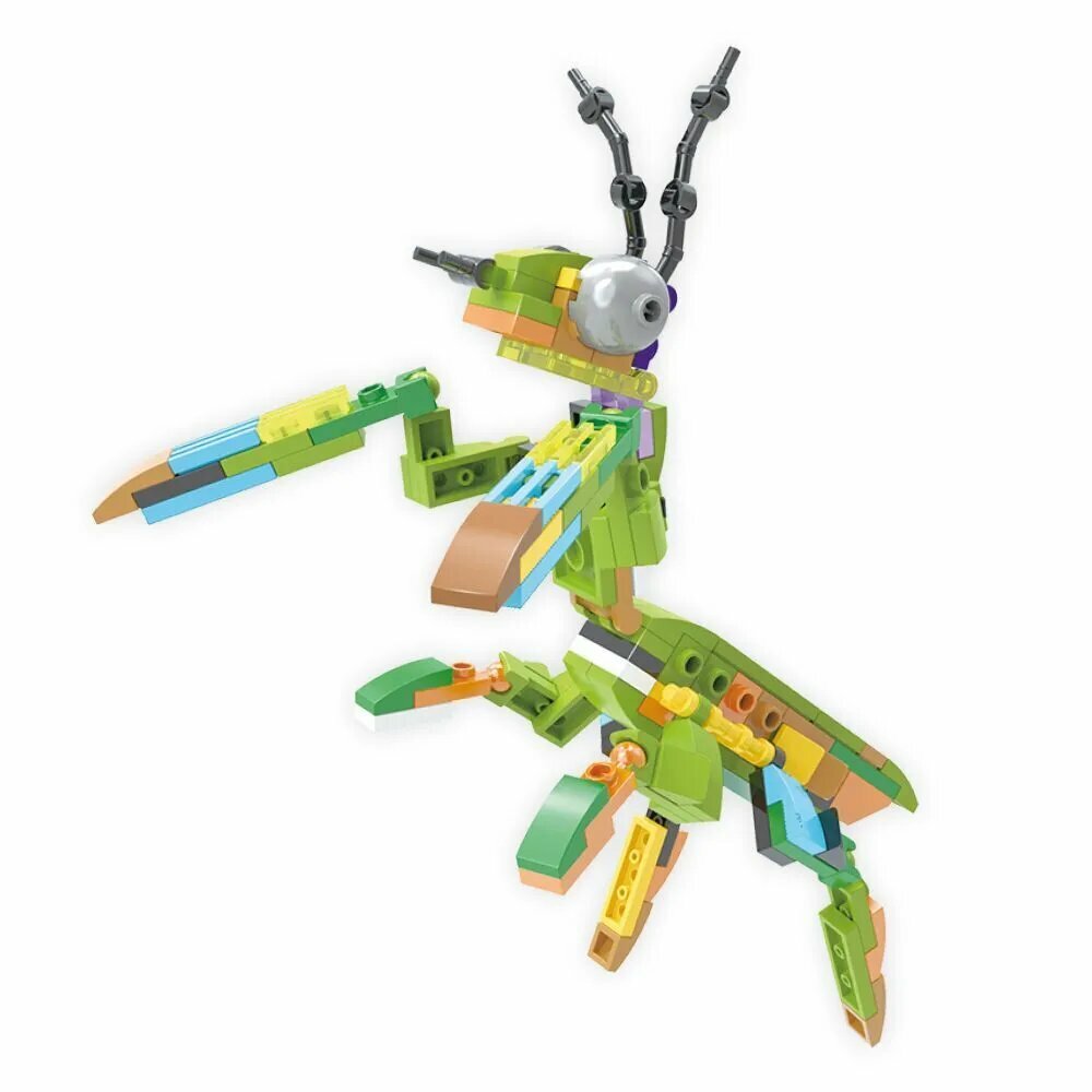 QBRIX KIDS Конструктор детский Мир букашек пластиковый для мальчика и девочки от 6 лет совместим с Lego (лего)