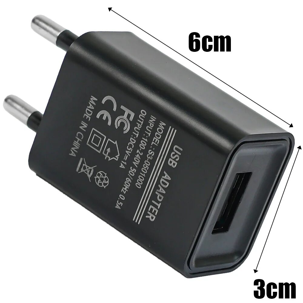 Вилка европейского стандарта 5 В 1 А, универсальное USB-настенное зарядное устройство для мобильного телефона, портативный зарядный блок, дорожные адаптеры питания для IPhone, IPad, Samsung, Xiaomi