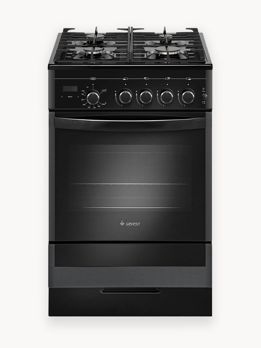 Газовая плита Gefest ПГ 5500-03 0044 черный (электроподжиг, газ-контроль)