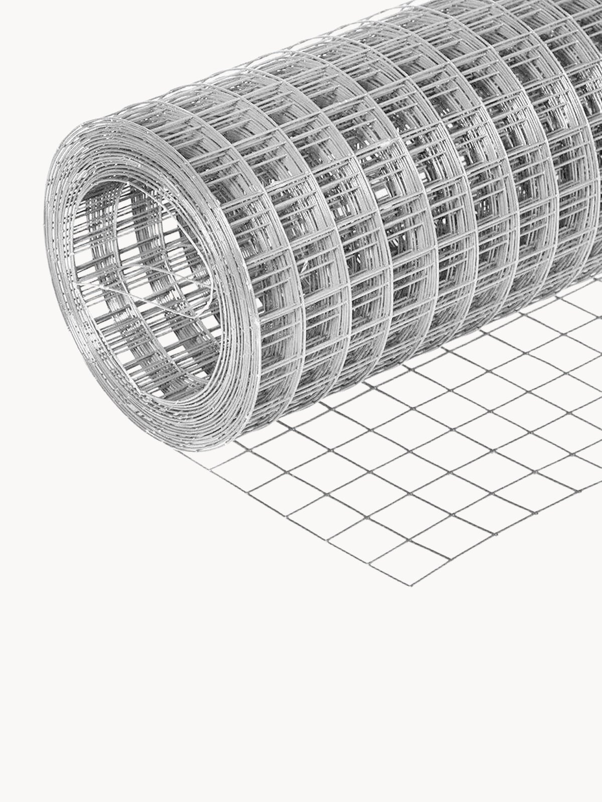Сетка сварная оцинкованная 50х50 мм, d 3 мм, 0.4х20 м, для габионов, армирования, ограждения