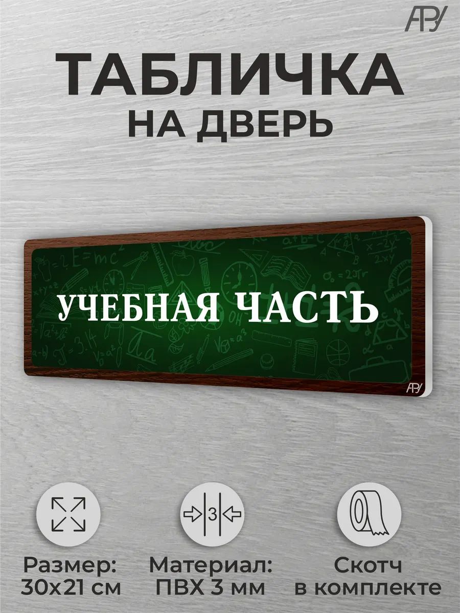 Школьная табличка на дверь класса и кабинета Учебная часть