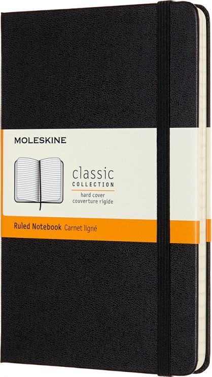 Блокнот Moleskine Classic черный, Medium, 115x180мм, 208 стр, в линейку, твердая обложка