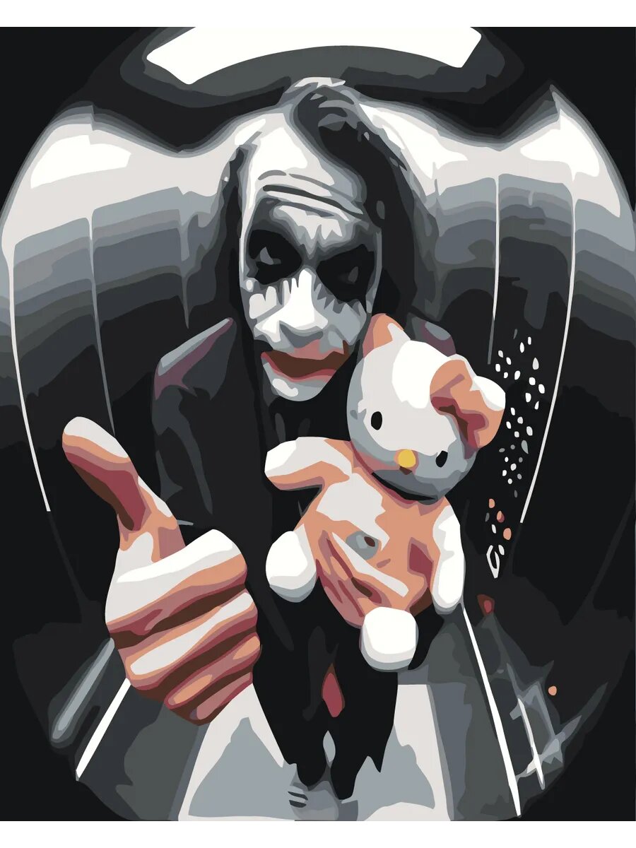 Картина по номерам -Джокер Хеллоу Китти Hello Kitty