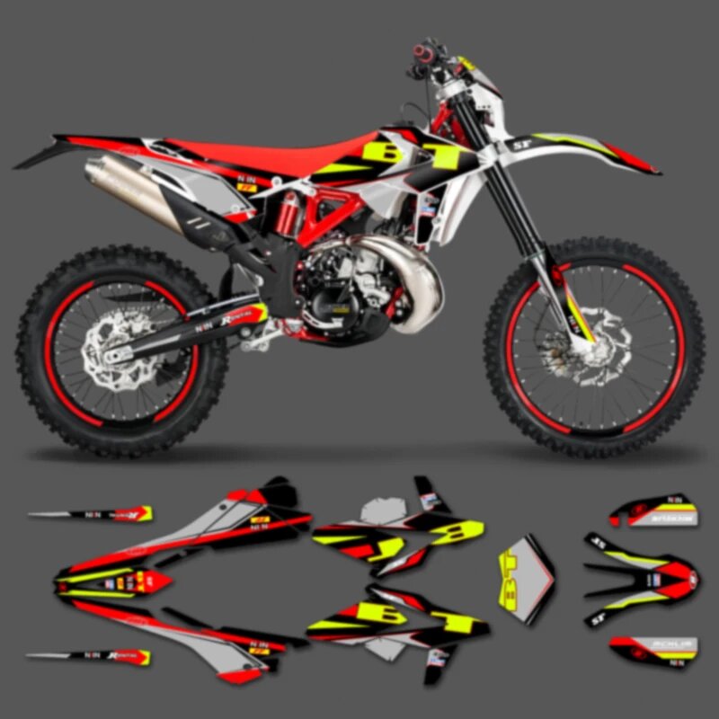 SPACE пользовательская мотоциклетная графическая фоновая наклейка для Beta 250 300 RR 2018 2019 18-19 комплекты наклеек эндуро 05 Color A