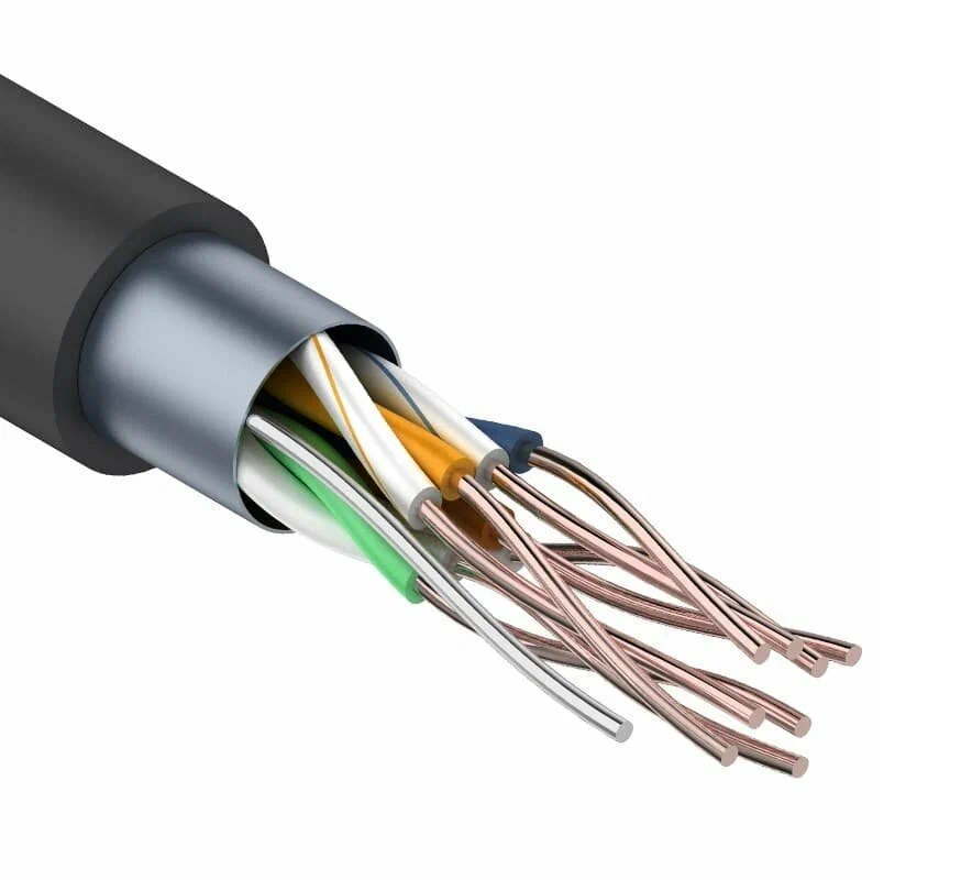 Кабель "витая пара" F/UTP cat 5e ZH нг(A)-HF 4*2*0.52, экранированный, медный, уличный, СПКБ Техно, 40 метров