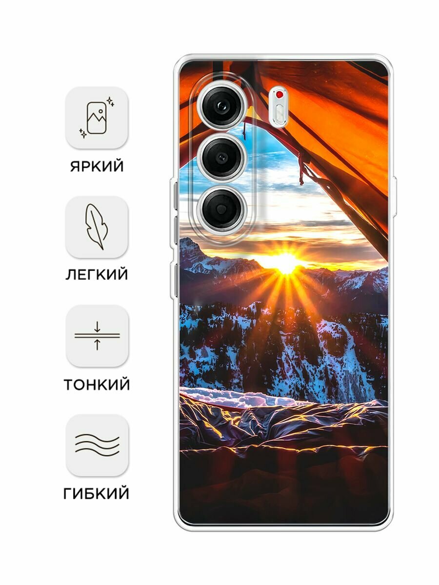 Чехол на Tecno Camon 40 Pro / Текно Камон 40 Про с принтом "Горы 7" — фото 1