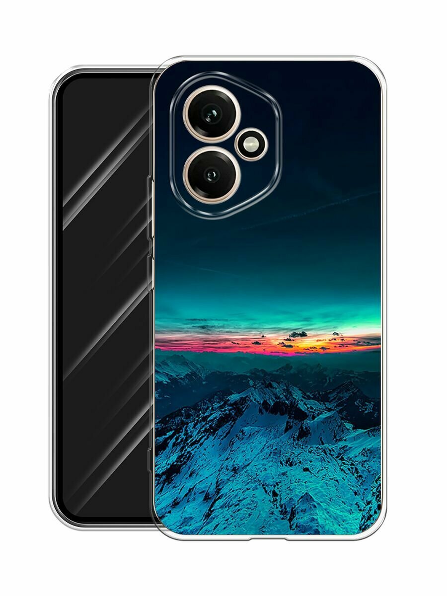 Силиконовый чехол на Honor 400 / Хонор 400 с принтом "Закат в горах" — фото 1