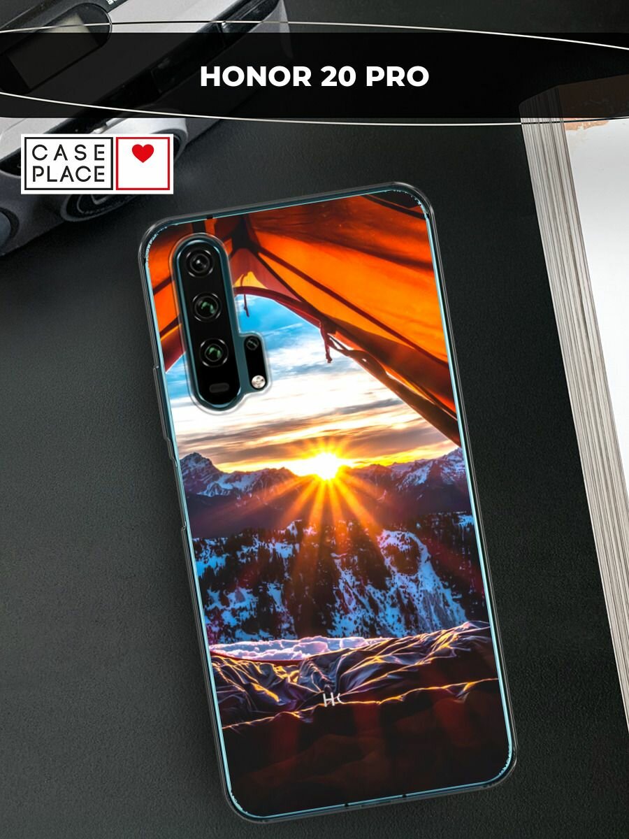 Силиконовый чехол на Honor 20 Pro / Хонор 20 Про с принтом "Горы 7"