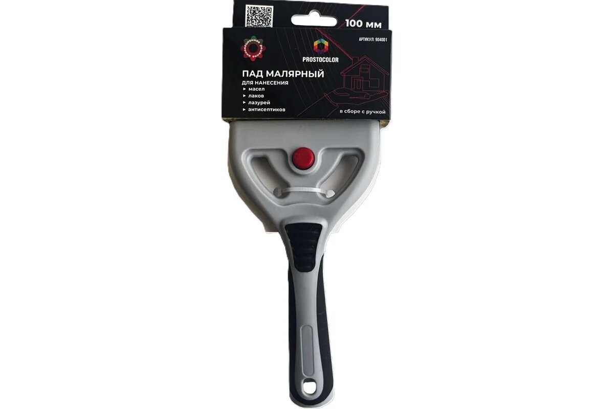 PROSTOCOLOR Пад малярный в сборе с ручкой 100 мм масел пропиток лаков антисептиков 904001