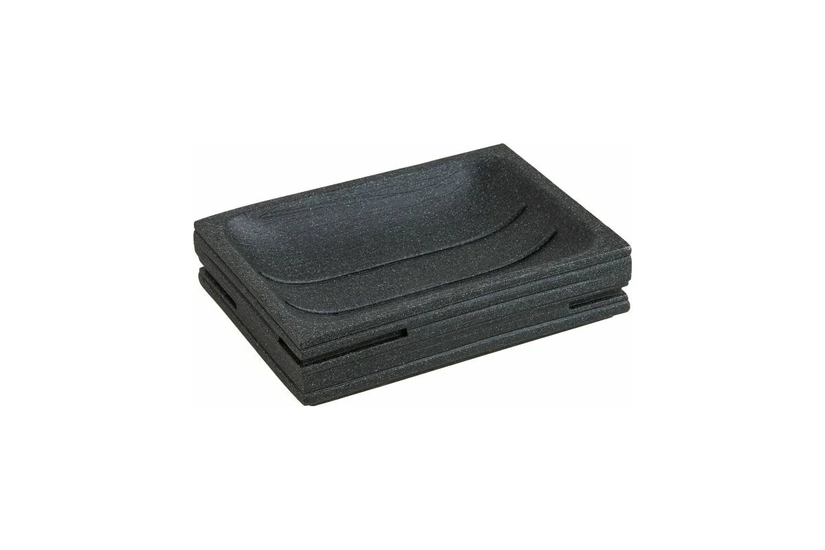 PERFECTO LINEA мыльница Weathered Sand черная 35-151401 для ванной комнаты настольная