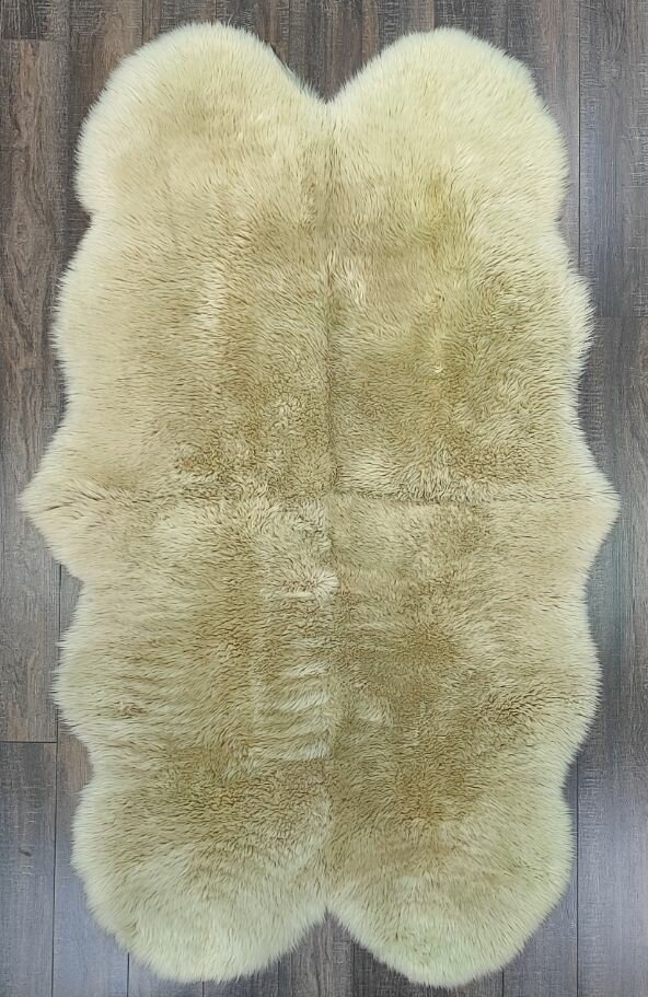 Ковер Ковровый дом "Sheepskin Dark Beige",1.1х1,8 м, натуральная овчина Австралия