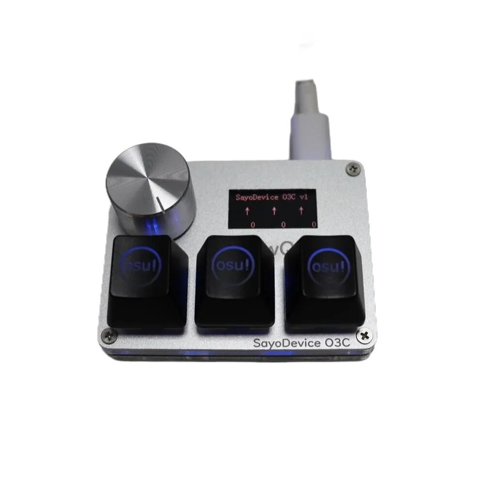 Sayodevice Клавиатура проводная , (Outemu Magnetic Pink), Русская раскладка, серебристый, черный матовый