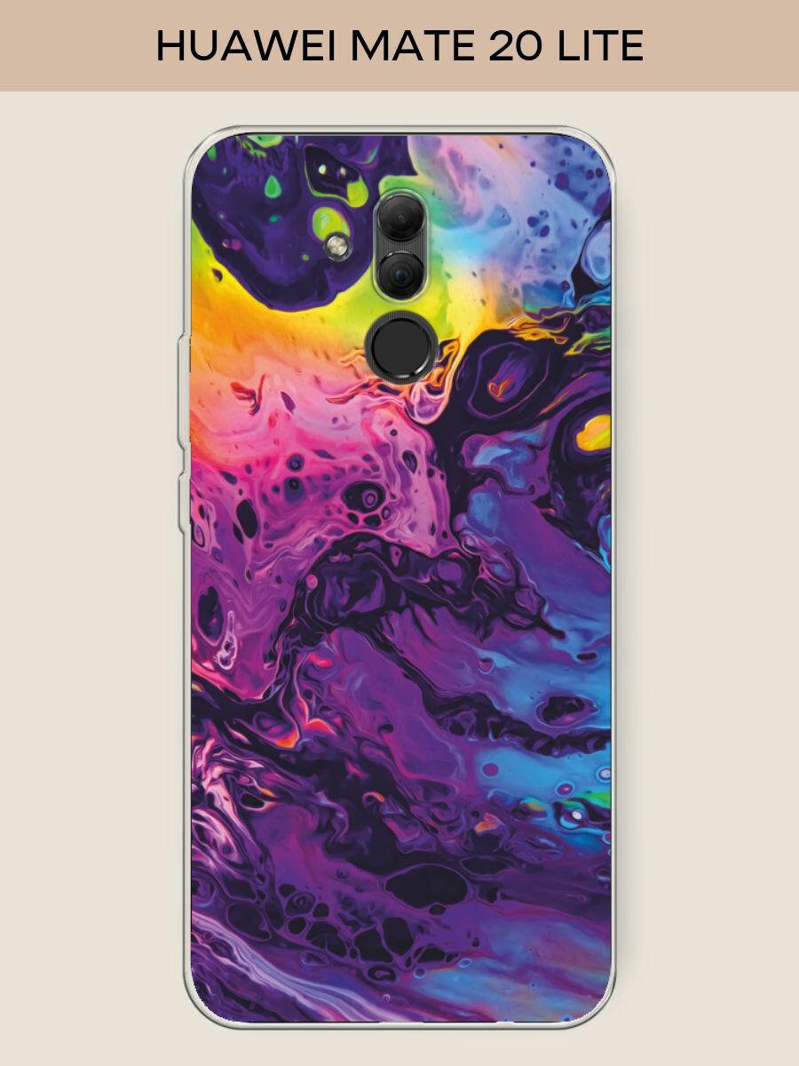 Чехол на Huawei Mate 20 Lite / Хуавей Мате 20 Лайт с принтом ACID fluid
