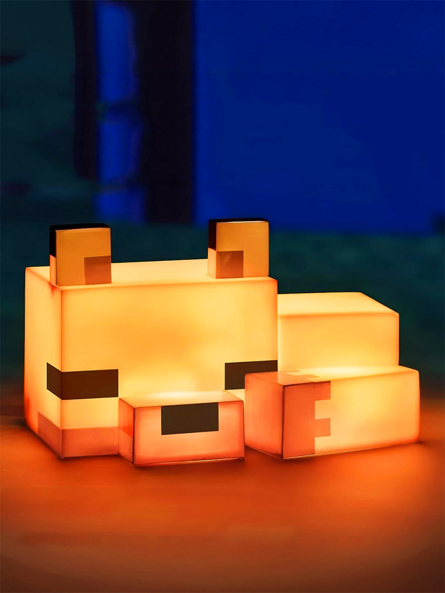 Светильник ночник Майнкрафт Лисенок Minecraft Baby Fox 16 см