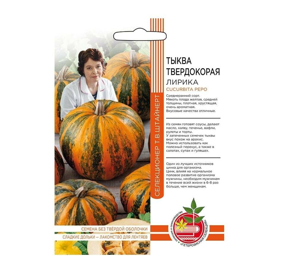Семена Тыквы сорт Лирика - твердокорая