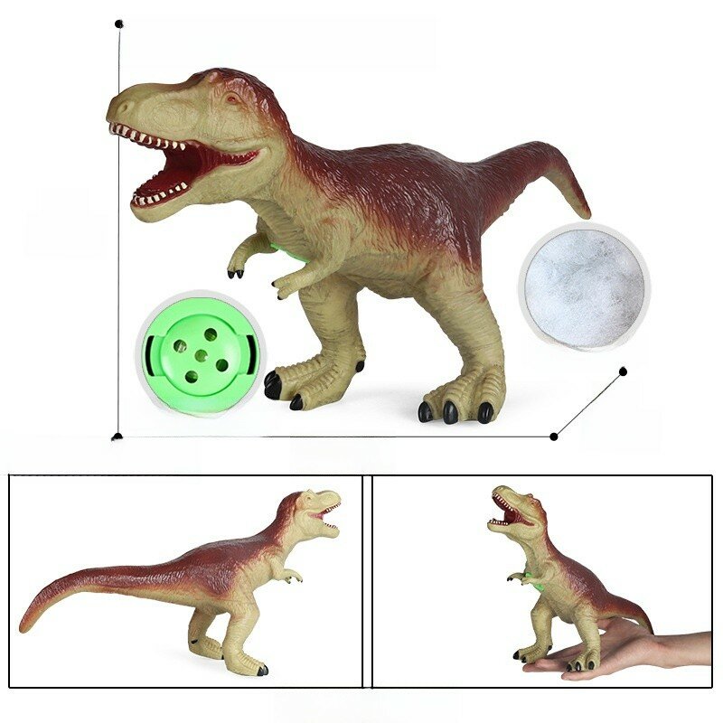 Realistic dinosaur model toy with press activated roar for children educational gift