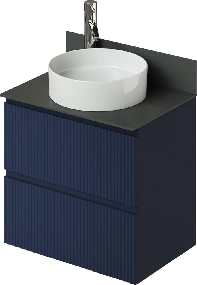 Тумба под раковину со столешницей Itana Kate 65 подвесная, океания