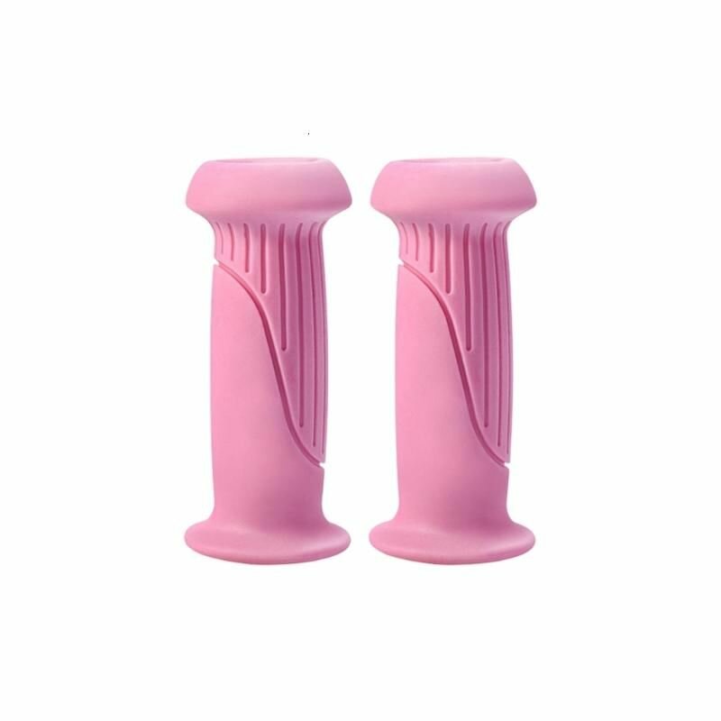 Нескользящие мягкие резиновые ручки руля для универсальных детских велосипедов и самокатов, Розовый