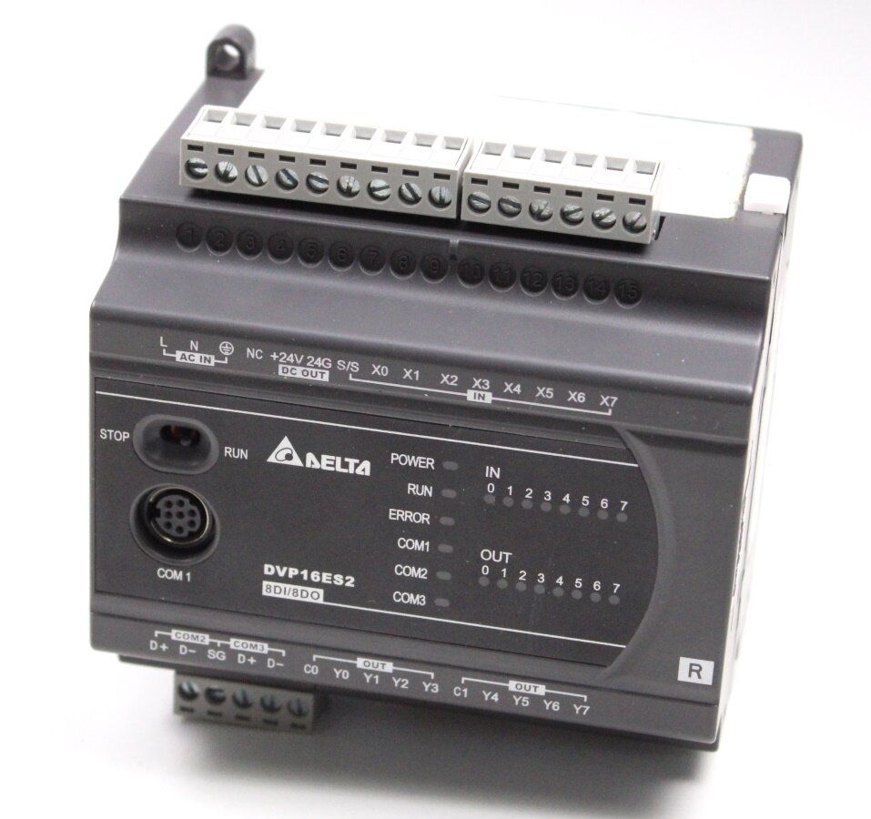 DVP16ES200R, Контроллер, Delta Electronics, (8DI/8DO) Relay