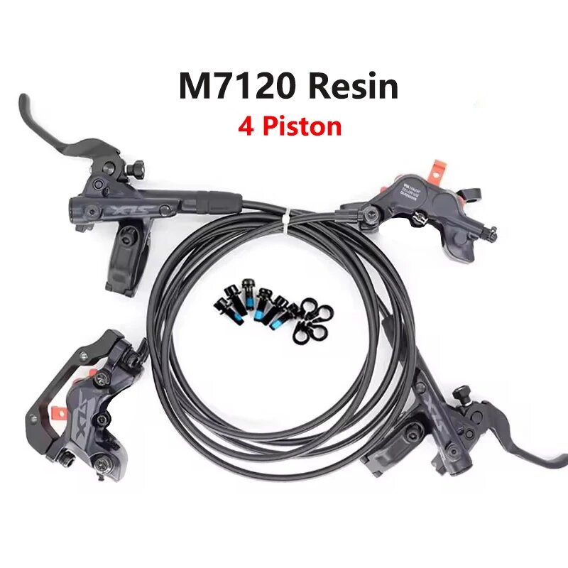 SHIMANO MT410 Гидравлические дисковые тормоза 2 поршня черные Черный, M7120 Resin