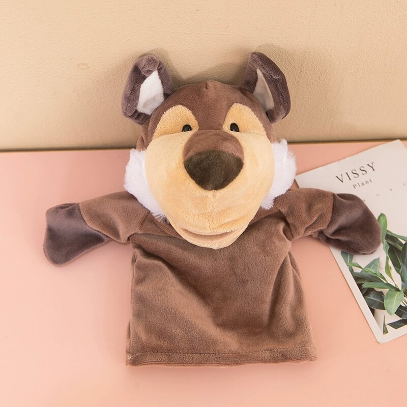 Игрушка-марионетка "Волк", плюш, функция вентрилоквисти, 25см