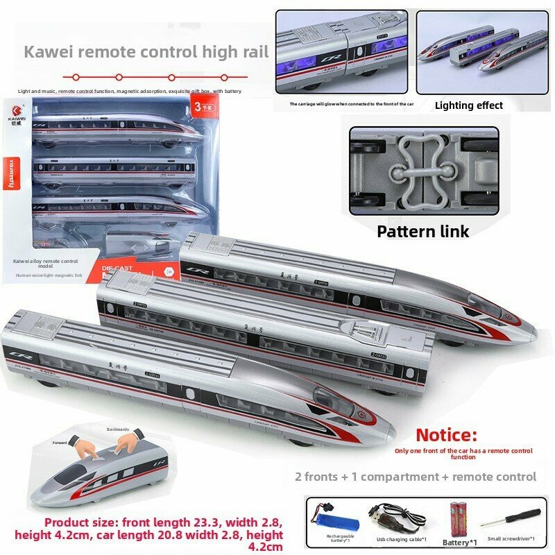 Highspeed rail toy with alloy construction and light sound effects for children