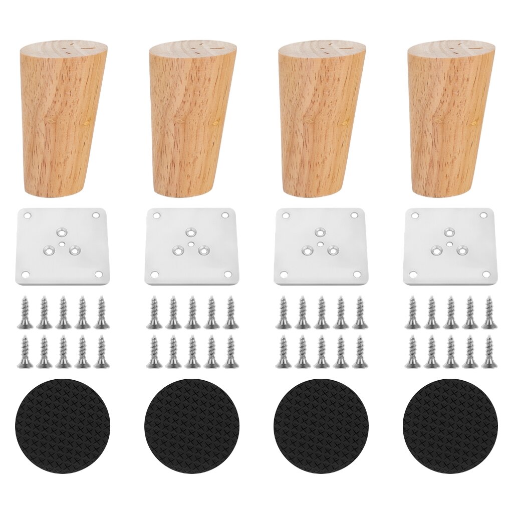 4 комплекта аксессуаров для ножек шкафа из массива дерева-8 см-наклонные
