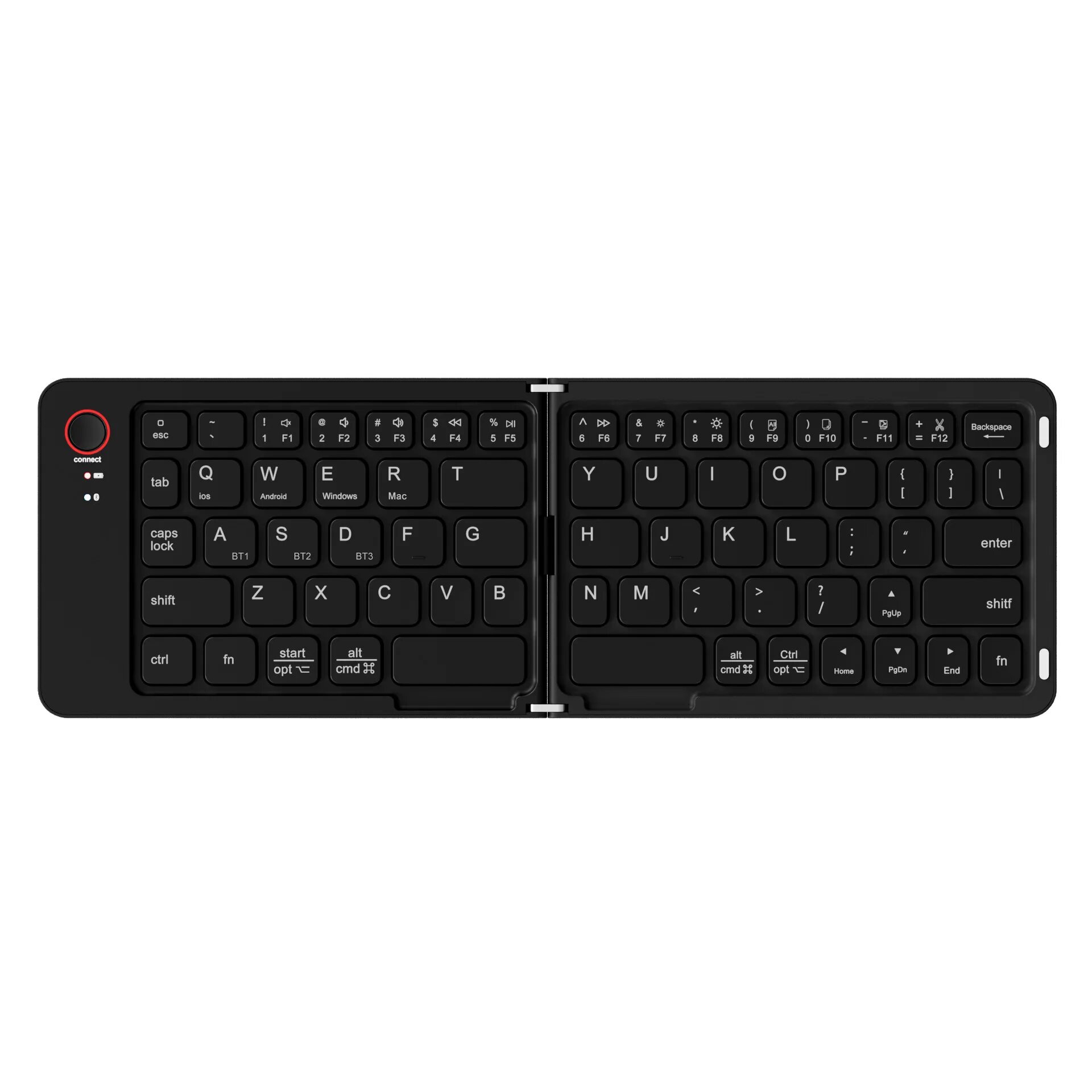 Складная Bluetooth-клавиатура 68 клавиш Russian keyboard, черный