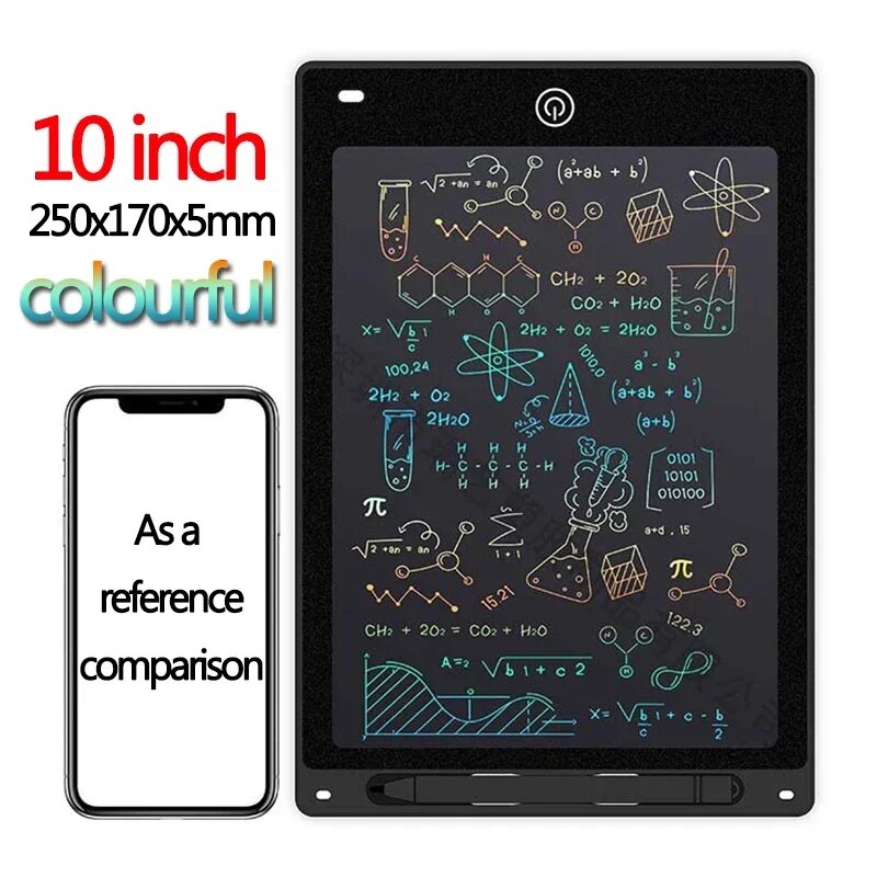 Интерактивная доска для рисования 10 inch colorful C, черная