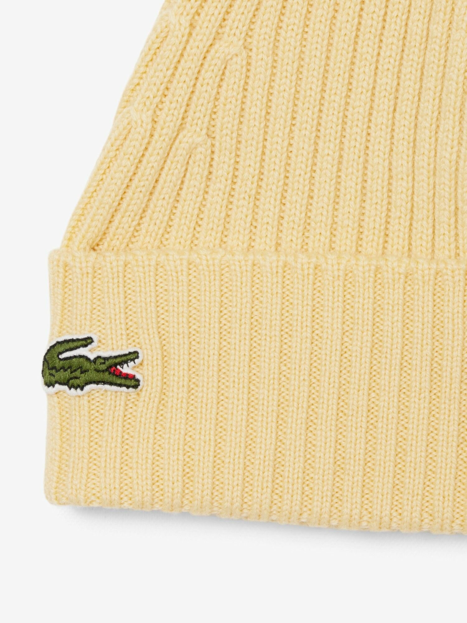 Шапка-бини LACOSTE Осень-зима 2025 для мужчин и женщин, размер TTU, желтый — фото 1