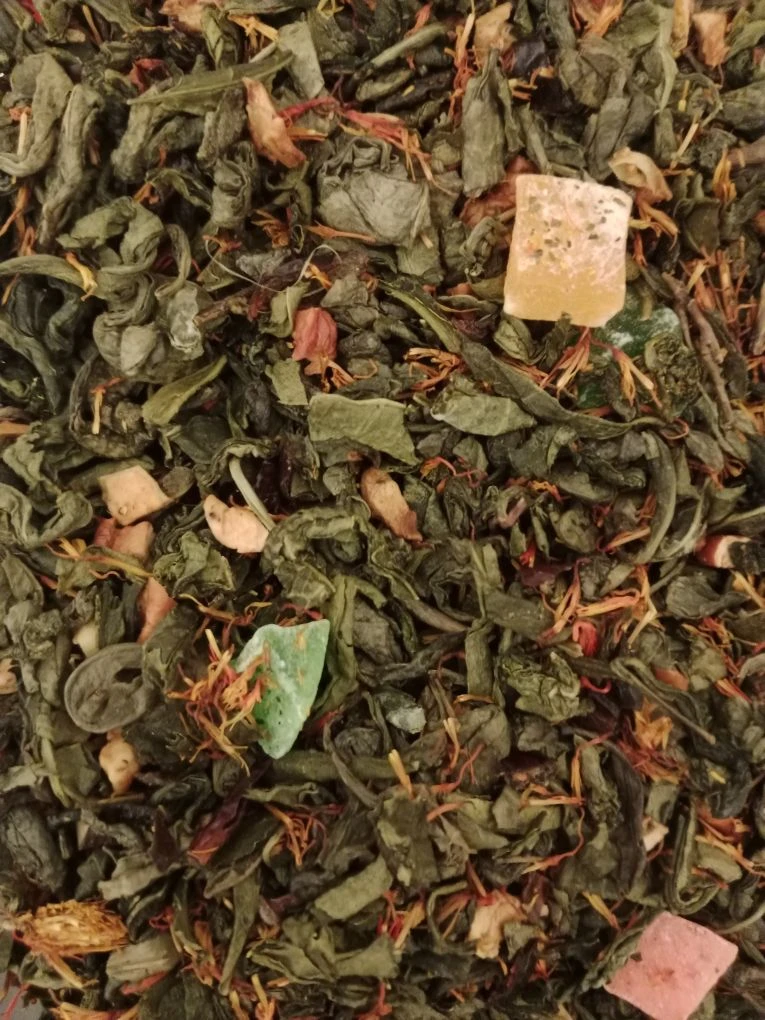 Чай китайский "Великий император", зеленый, кусочками фруктов и цветов, 100 г