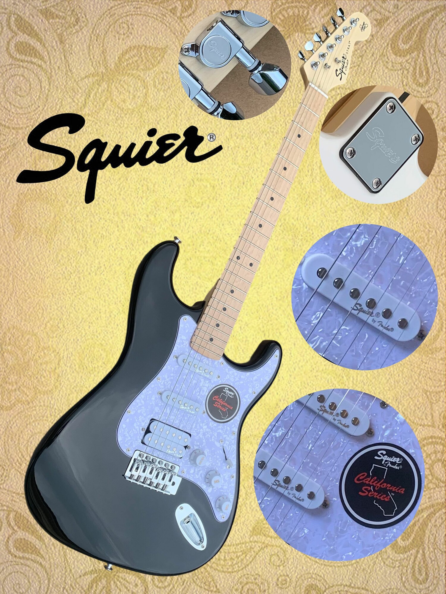 Squier by Fender Электрогитара Sonic Stratocaster 6-струнная Электрогитары