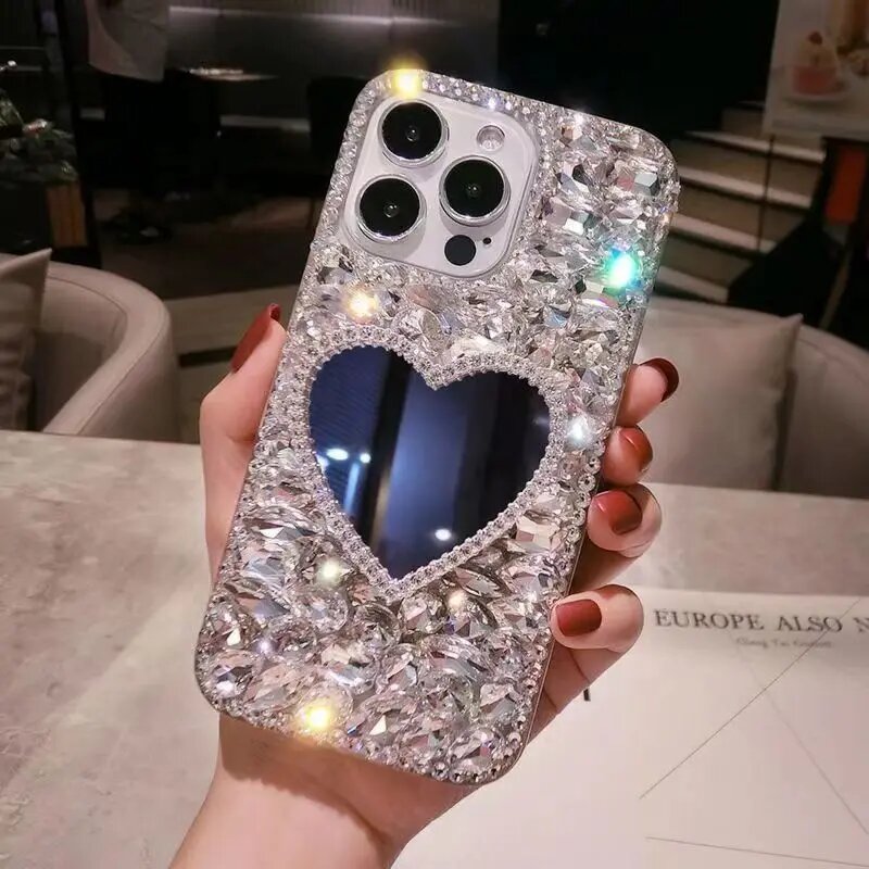 Умный зеркальный чехол Honor 400 200 со стразами для Huawei Honor X8A 90 X8 4G 5G Telefon Kilifi Crystal Stone Bling Diamond Fundas