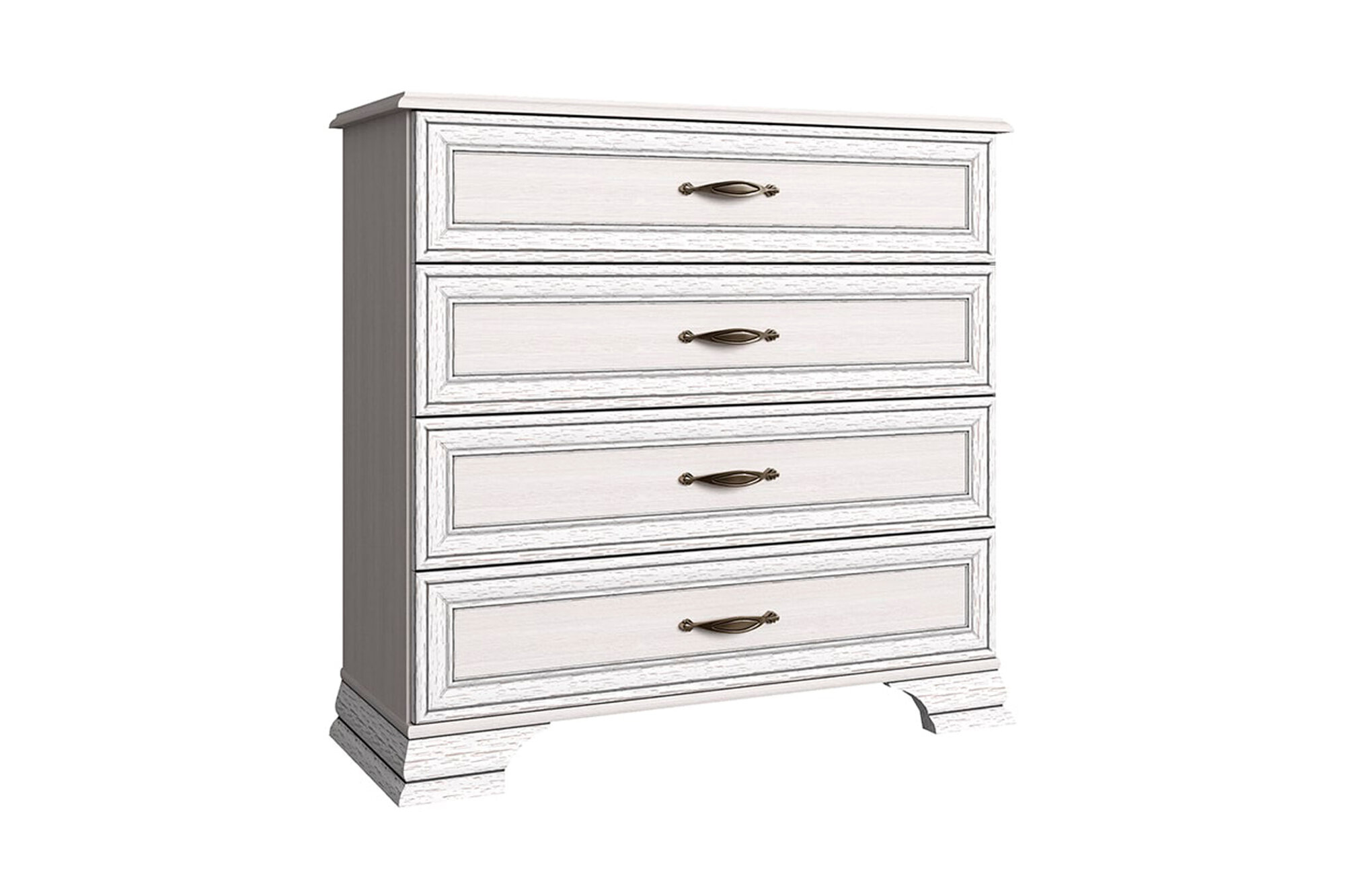 Комод для одежды Нонтон Tiffany, 94x37x90 см, 4 ящика, вудлайн кремовый
